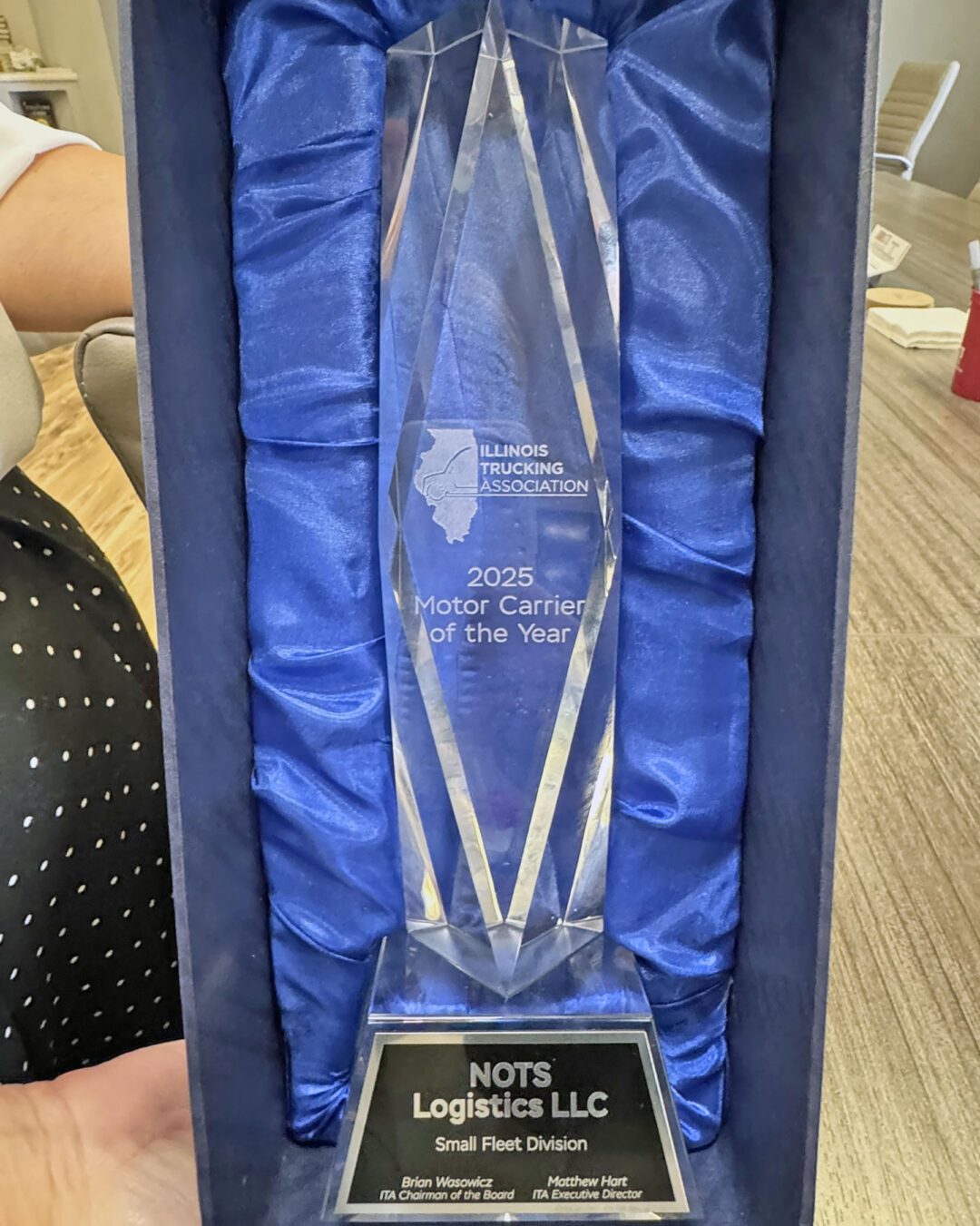 NOTS Logistics Celebrated as 2025 Small Fleet Motor Carrier